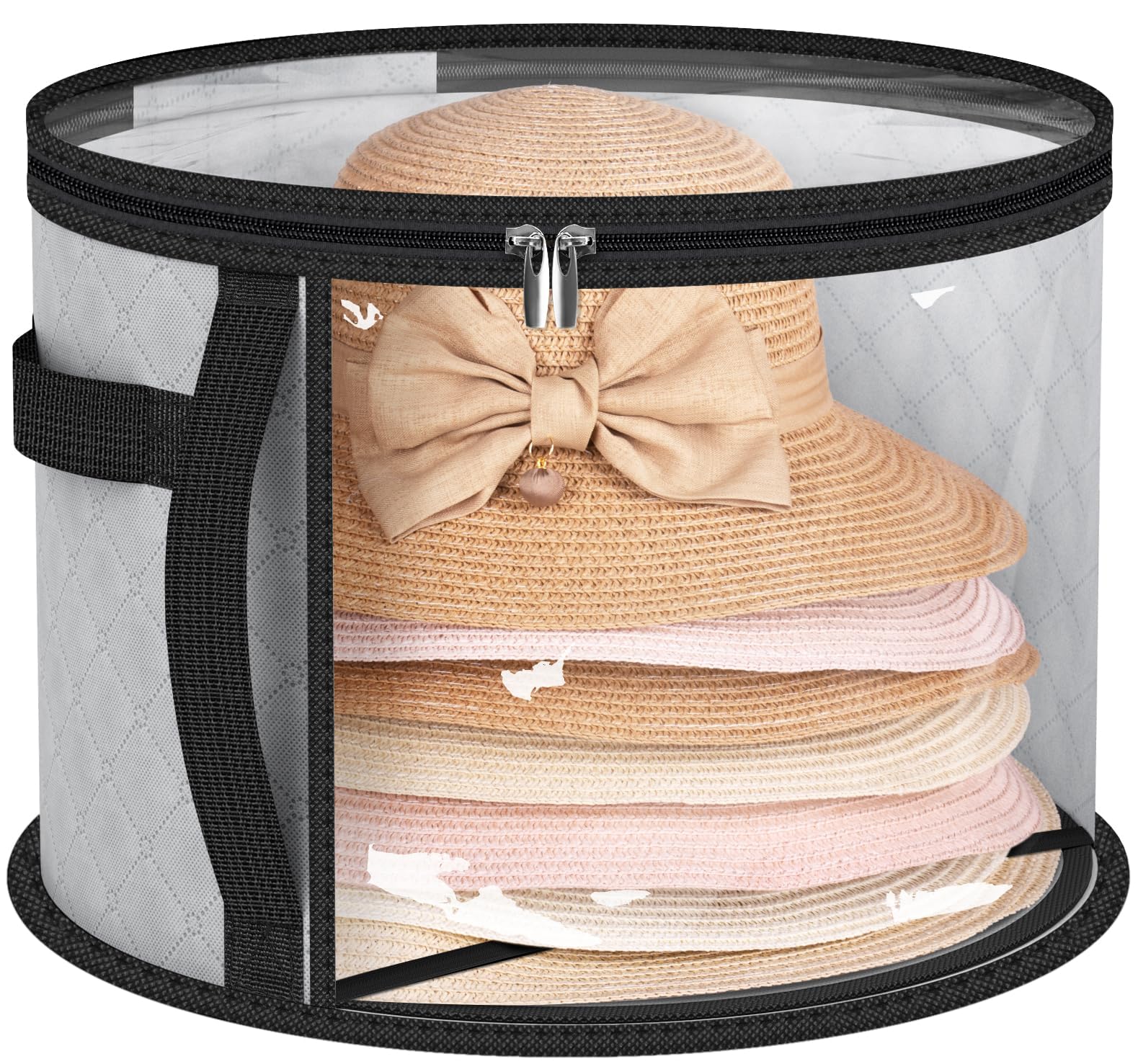 Clear PVC & Collapsible Hat Storage Box Organizer Bucket Transparent H ...